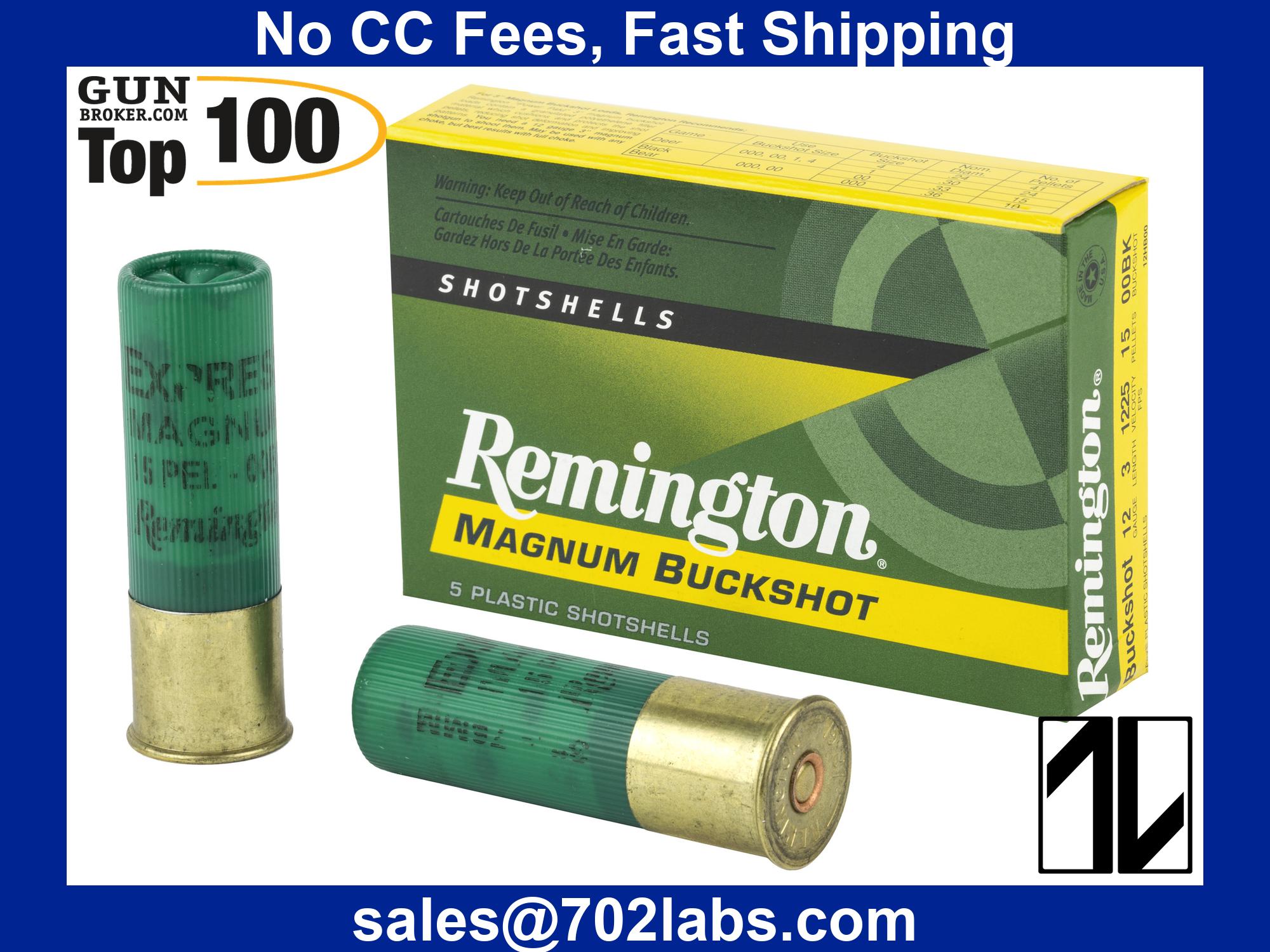 Remington Express Mag 12 Gauge 3" 00 Buck 20636 - Shotgun Shells at ...