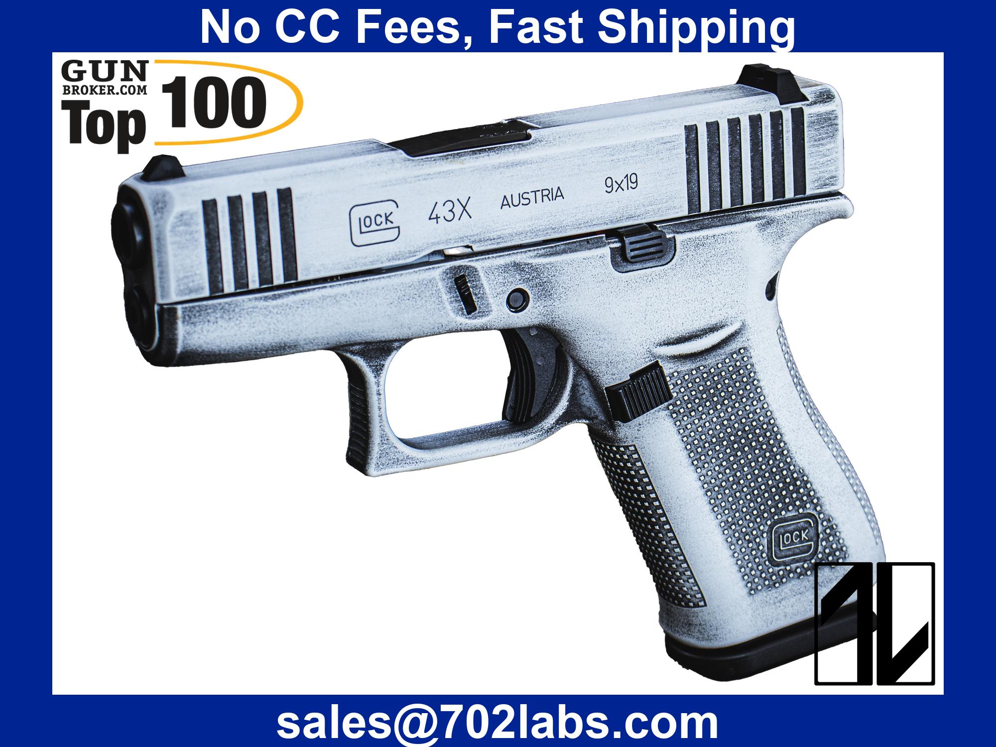Glock 43X 9MM White 300-045-0300-11 - Semi Auto Pistols at GunBroker ...