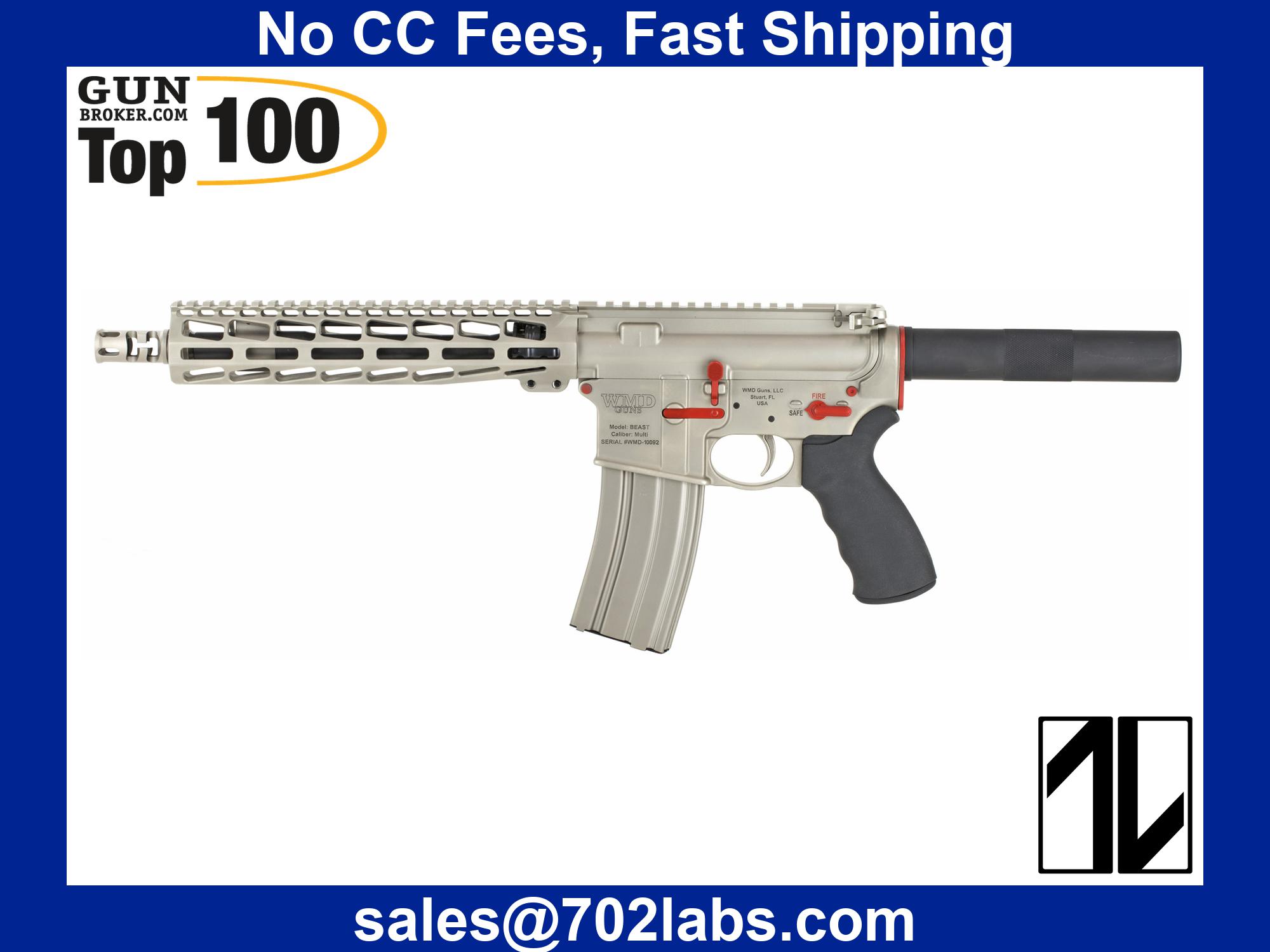WMD Guns NiB-X AR-15 Pistol 223 556 Silver NIBXARPISTOL-RSR - Semi Auto ...